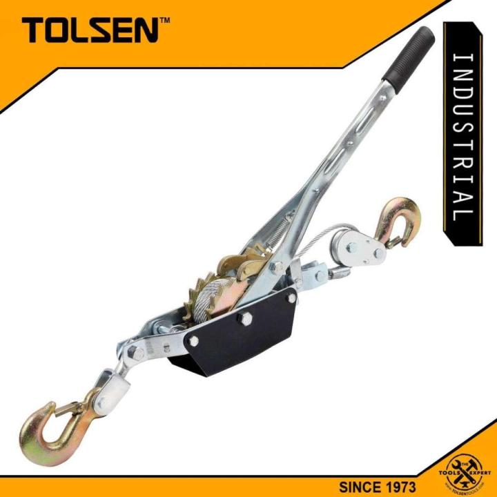 TOLSEN Hand Cable Puller with 2 Hooks Double Rachet Wheels 2 Ton 62442 ...
