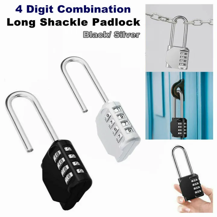 【3C VictoryEagle】4 Digit Number Combination Long Shackle Padlock ...