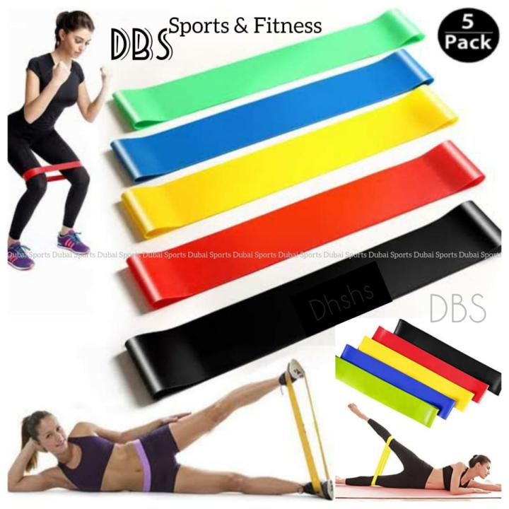 5 PCS Resistance Fitness Exercise Loop Bands Set | Daraz.com.bd