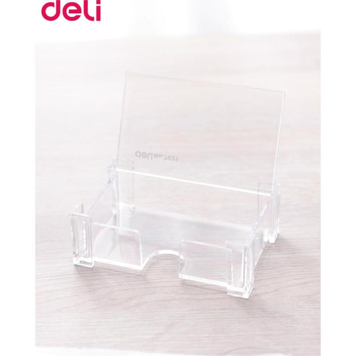 Deli Bussiness Card Holder 7621 Transparent (1pc) | Daraz.com.bd