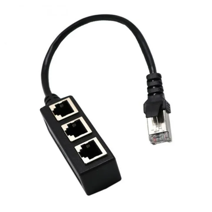 【Innovative】 1 3 port switch RJ45 y splitter adapter for Cat 5/CAT 6 ...