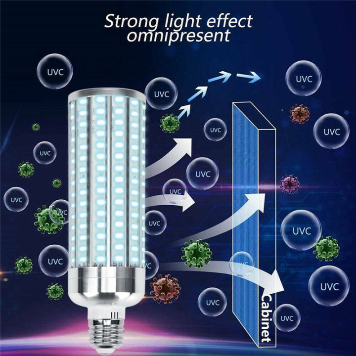 Portable E27 UV Disinfection Lamp 114LED Germicidal Light Bulb with ...