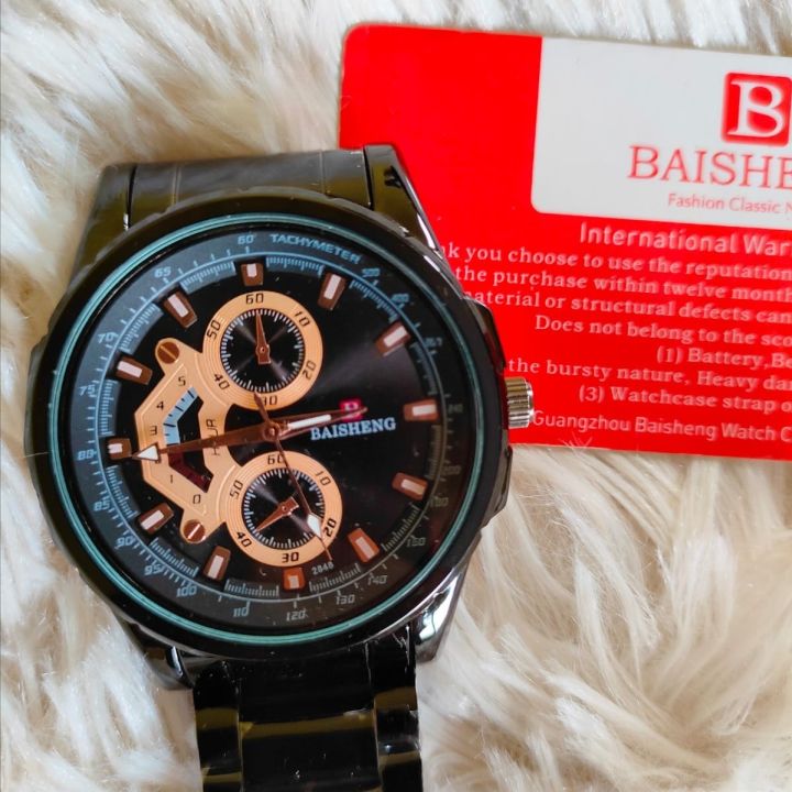 Baisheng Stainless Steel Analog Fashion Watch For Men & Boys - Watch ...