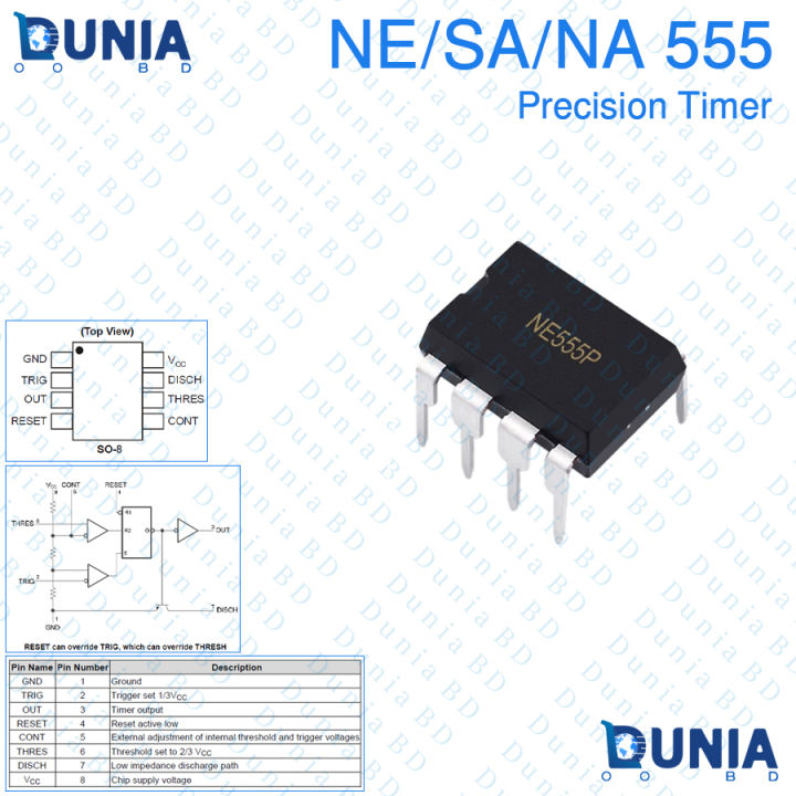 NE555 N555 PRECISION TIMER IC | Daraz.com.bd