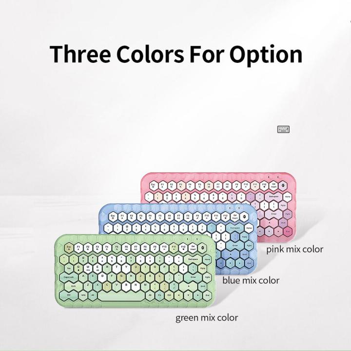 HXSJ Mofii Honey Bt Wireless Bt Keyboard Mixed Color 83 Key M-ini ...