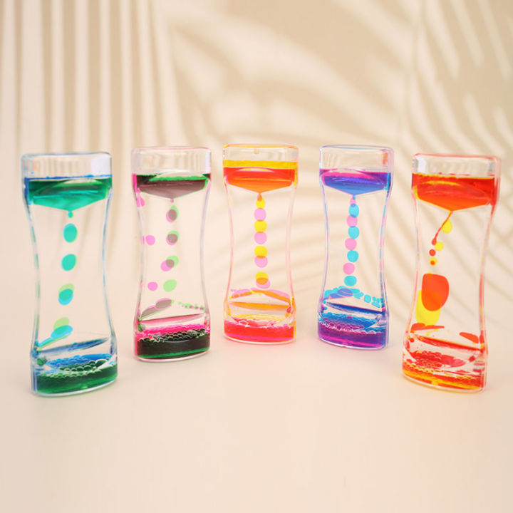 Colorful Slim Waist Liquid Motion Bubbler Timer Two-color Action Liquid ...