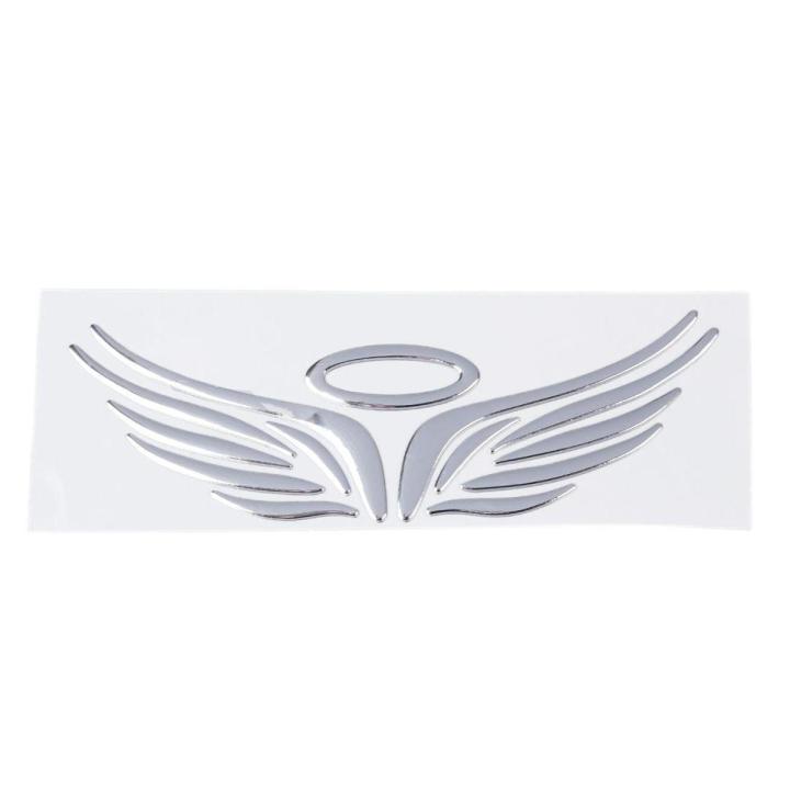 3D Chrome Angel Wing Sticker Decal Auto Car Emblem Decal Decoration ...