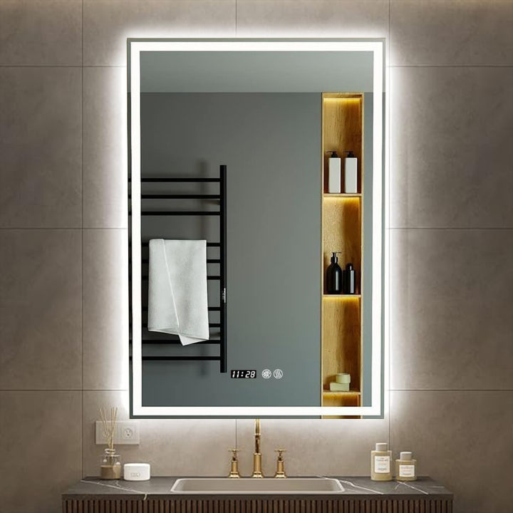 Advanced Smart LED Crystal Mirror,3 Color,Defogger,Temperature,Time(DS ...