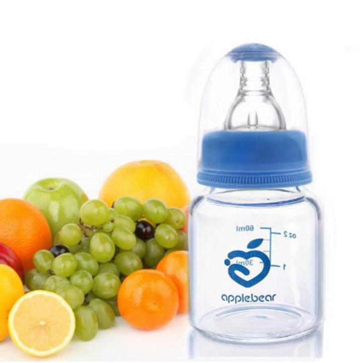 60 mL Baby Standard Caliber Hygienic Glass Feeder Bottle (apple.bear ...