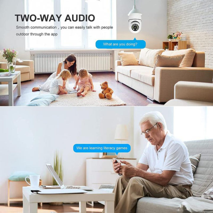 CC Camera New PTZ Bulb System - 360 Degree IP Camera V380 HD WiFi IP ...