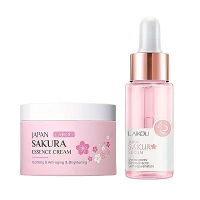 Japan Sakura Face Cream 25g & Japan Sakura Face Serum 17ml Combo Set ...