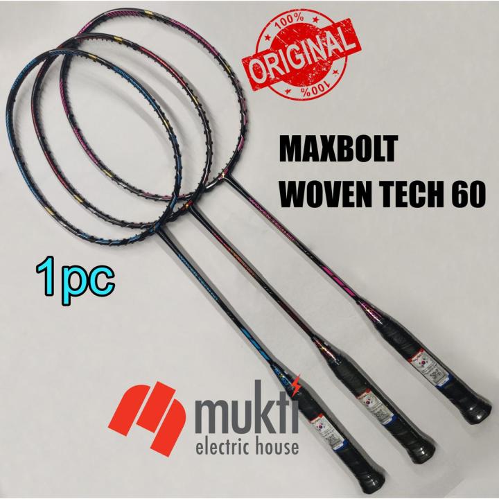 Korea Imported MAXBOLT WOVEN TECH 60 Unstrung Badminton Racket Bat ...