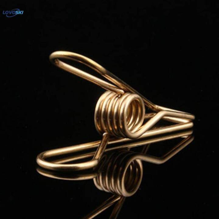 40-Noskid Clothes Clip Multipurpose Peg Clamps Stainless Steel Golden ...