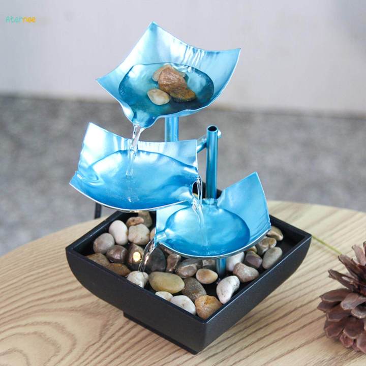 Tabletop Water Fountain Waterfall Fountain Flowing Water Micro ...