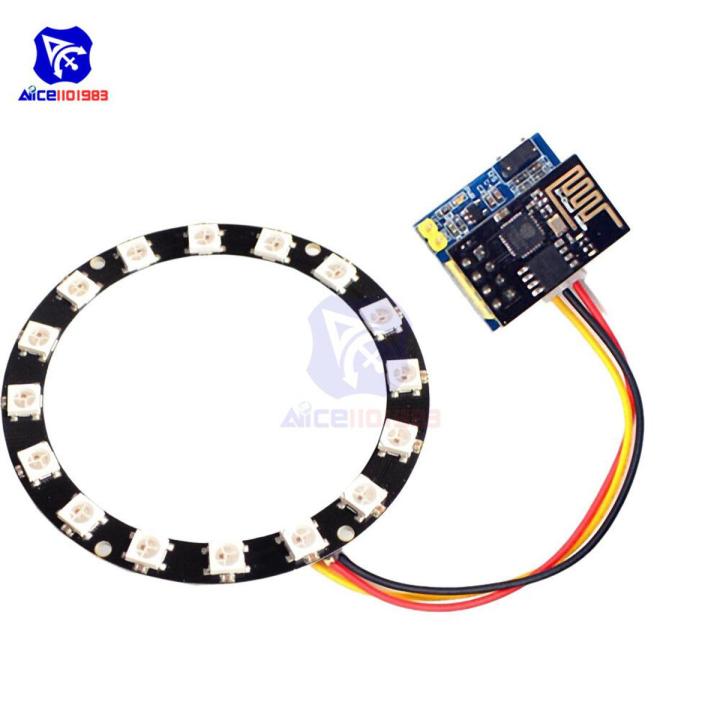 【happy one】diymore 5050 16 Bit LED Module WS2812 RGB LED Controller Adapter ESP8266 ESP-01 ESP ...
