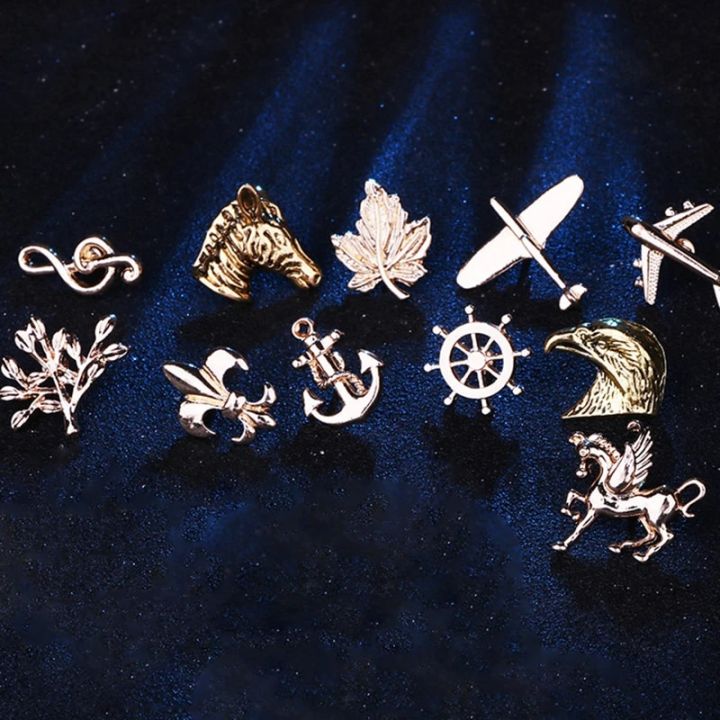 Classic Mens Anchor Airplane Zinc Alloy Brooches Suit Formal Dress Coat ...