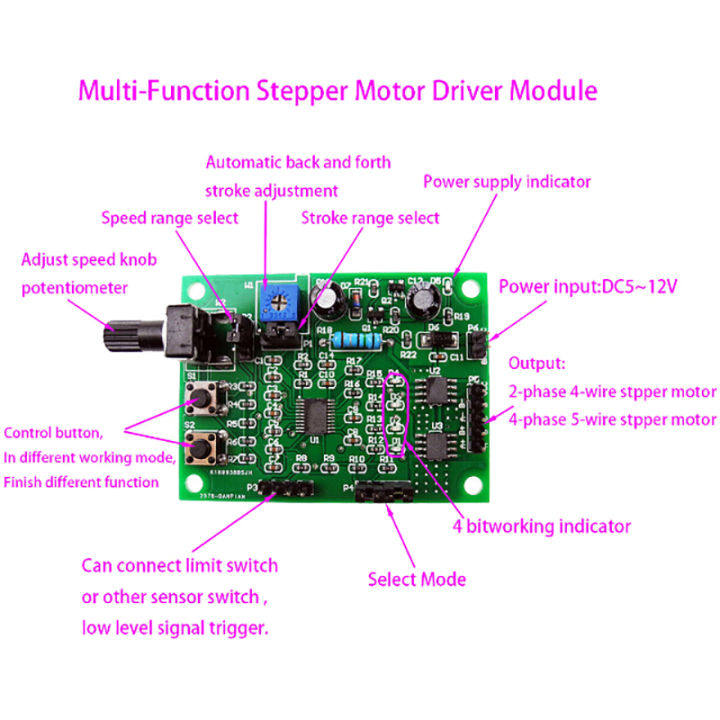 【Fast and Free Delivery】 5V-12V 2-phase 4-wire Micro Mini Stepper Motor ...
