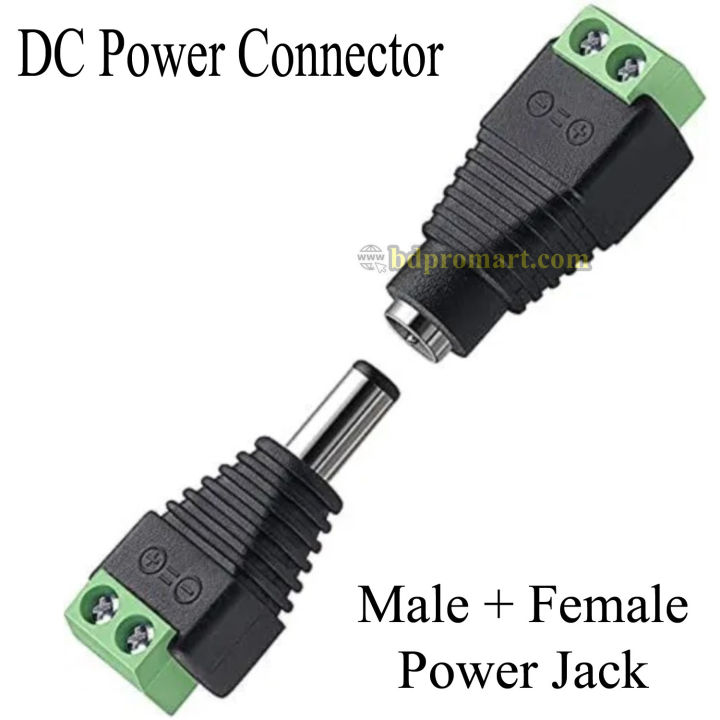 05 Pair Male & Female DC Power Cable Jack Adapter Connector Plug Led ...