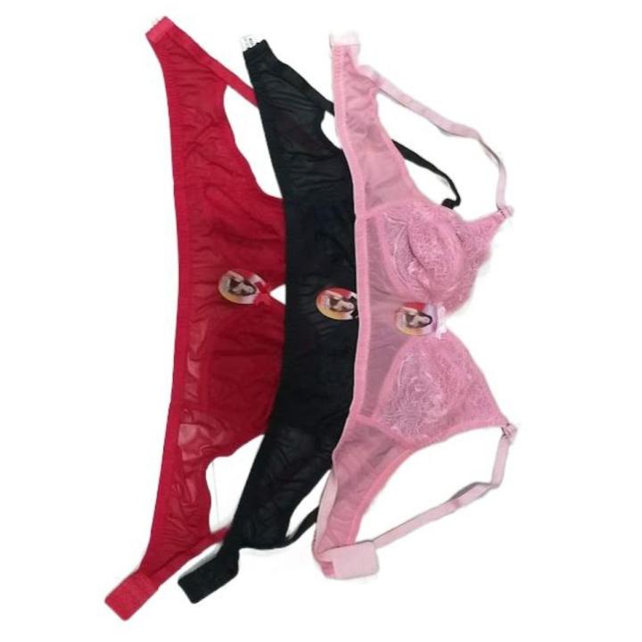 Premium Quality - 3 Piece Girls & Women wear AC net+genji bra ...