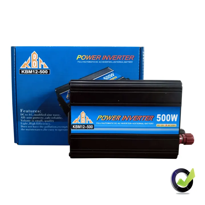 KBM Power Inverter 500W Convert 12V To AC 220V. Full Automatic DC-AC ...