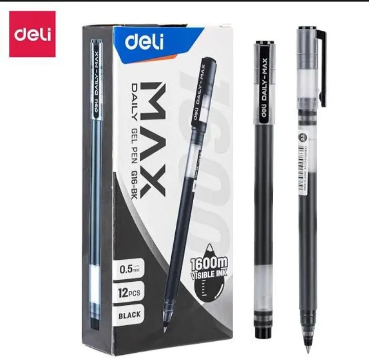 2 pieces, Deli gel ink pen. | Daraz.com.bd