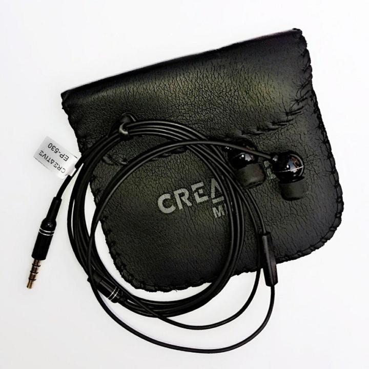 Orignal Creative High Bass Audio Earphone with Pouch EP-530 - Black ...