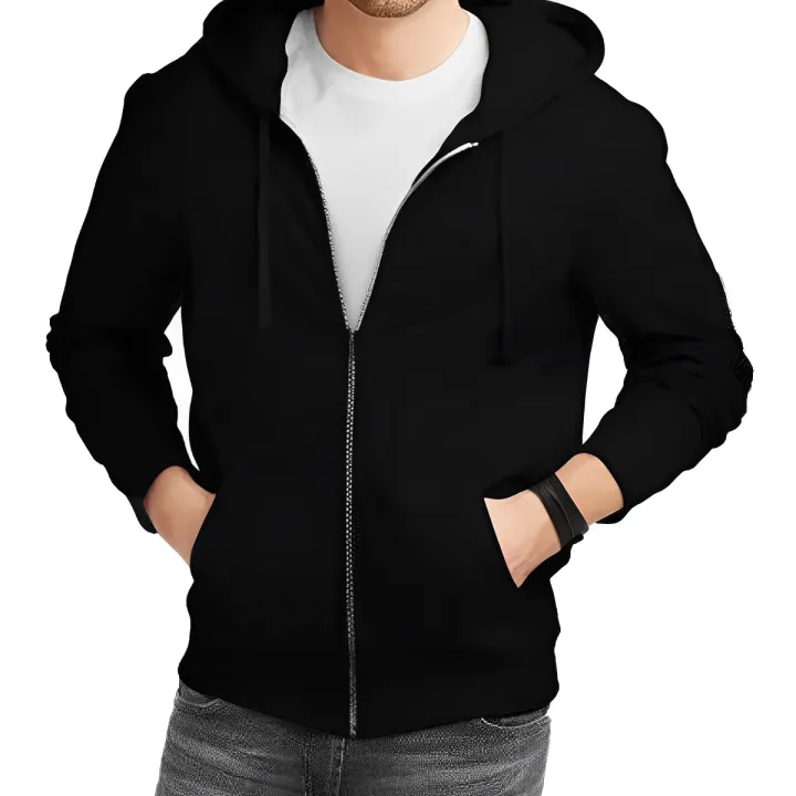Zipper Fleece Hoodie For Men - vantage | Daraz.com.bd
