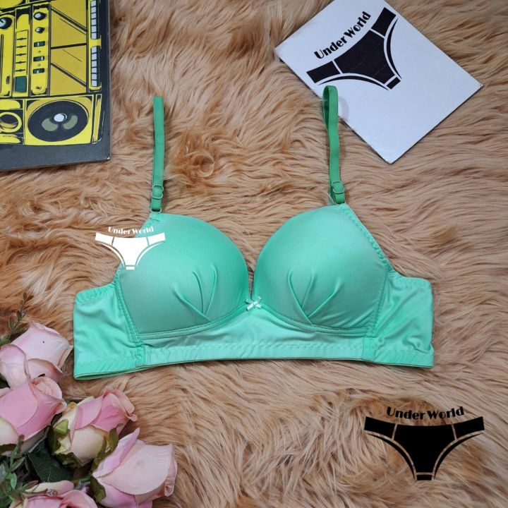 Green Soft Non-Padded Wireless Foam Bra for Women and Girls | Daraz.com.bd