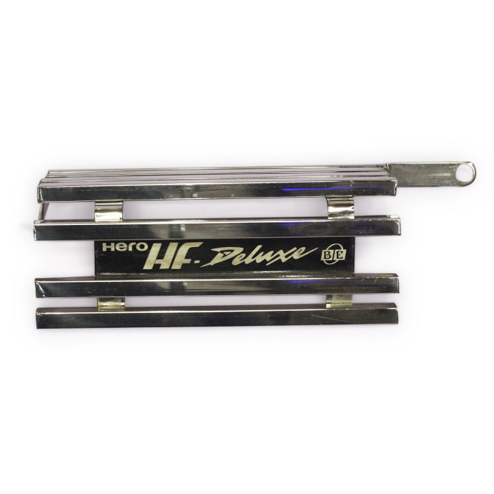 Hero HF Delux silencer guard stainless still box padani silencer cover for Motorcycle- Silver ...