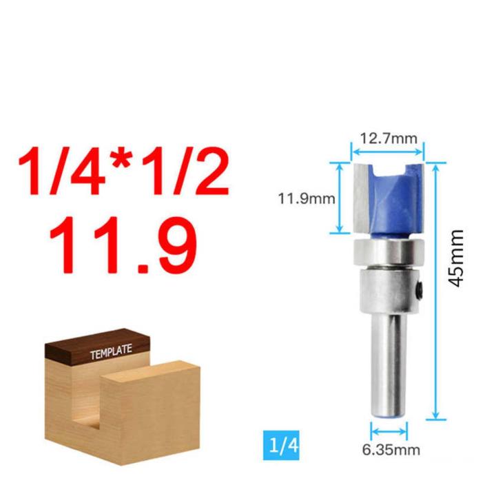 1/4" Bearing Flush Trim Router Bit Woodworking Milling Cutter Tool ...