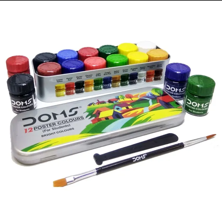 DOMS Poster Colour 12Color 10ml Paint Set | Daraz.com.bd