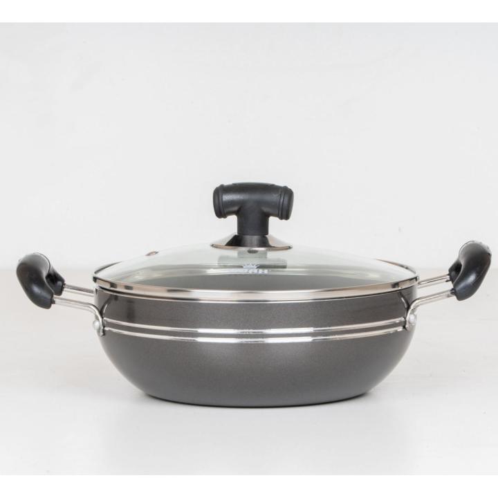 NOAH Nonstick Kadhai / Karai / Pot - 22.5 cm - Grey | Daraz.com.bd
