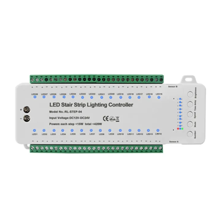 28 Steps Stair Controller with Remote- Reactive Lighting - Stair ...