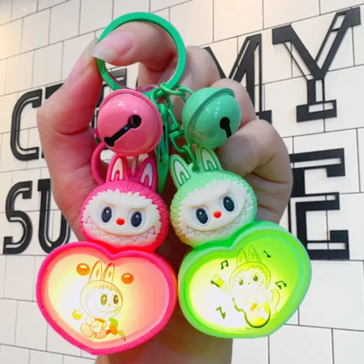 Cute Button Battery Labubu Night Light Cartoon Music Notation Luminous ...
