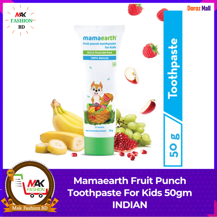 Mamaearth Fruit Punch Toothpaste For Kids 50gm INDIAN | Daraz.com.bd