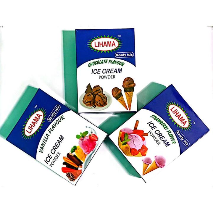 Lihama ( 3 Pcs ) Combo Ready Mix Ice Cream Powder Chocolate + Vanilla ...