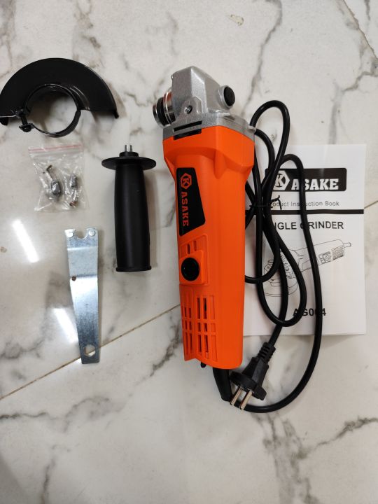 ASAKE 4" Professional Angle Grinder 2200W, 100mm, Back Switch, Model ...