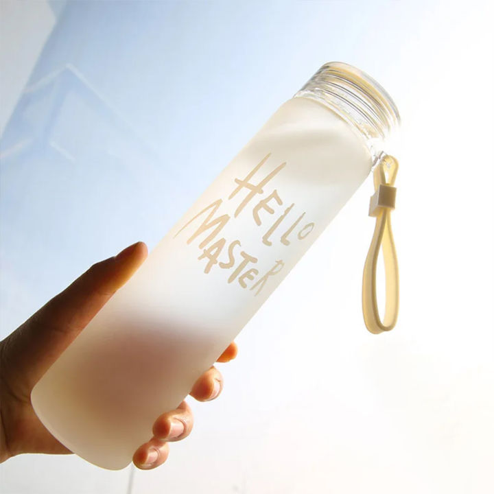 Hello Master 480ml Glass Water Bottle with Leakproof Lid | Daraz.com.bd