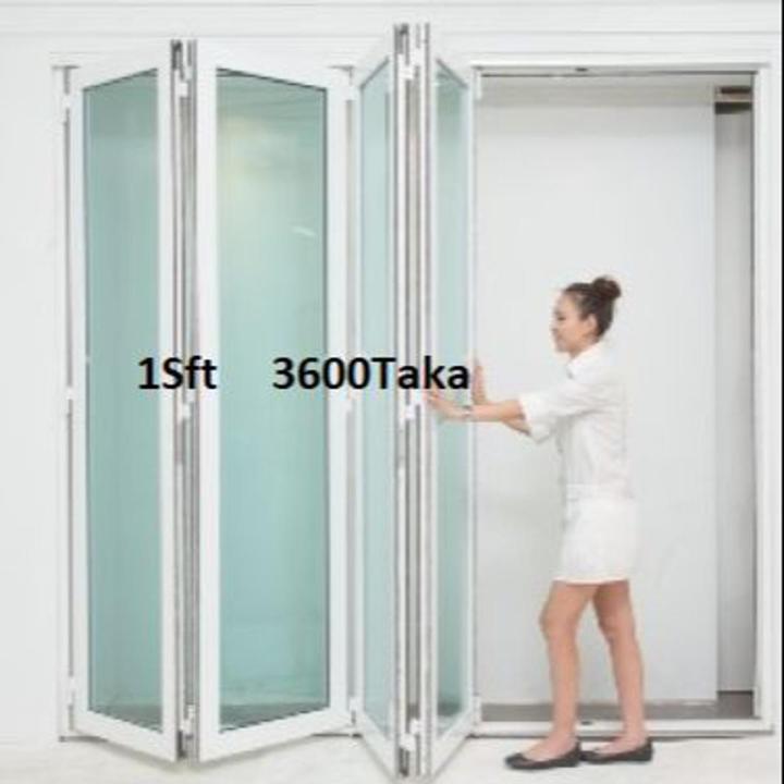 U-Pvc Folding Doors with Single Glass, 5mm Non-Tempered-China glass ...
