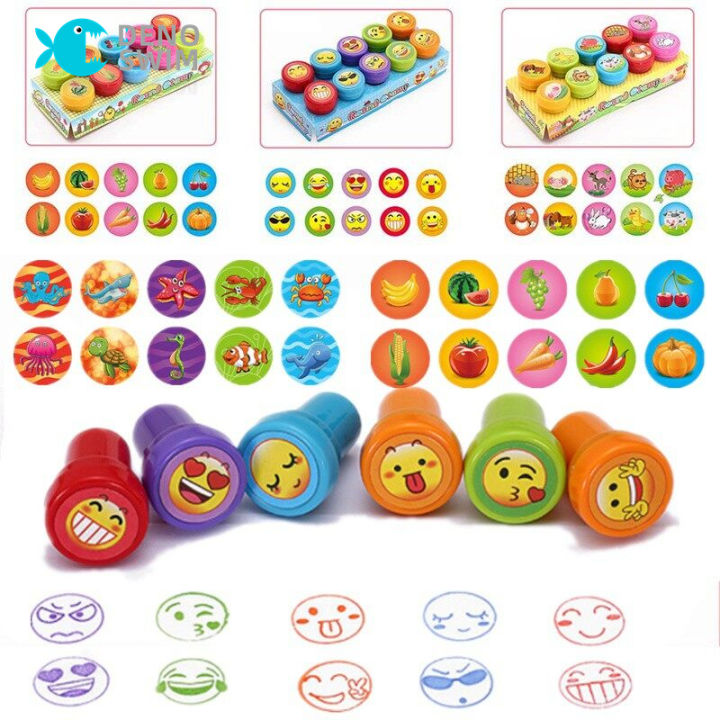 10pcs/lot Multicolor Children DIY Stamps Toy Children's Seal Cute ...