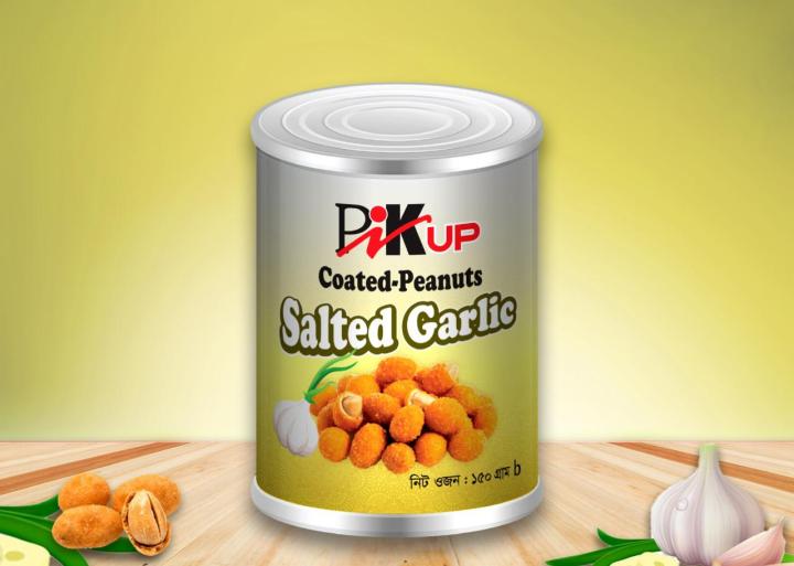PiKUP Crunchy Salted Garlic Coated Peanut – 150g | Daraz.com.bd