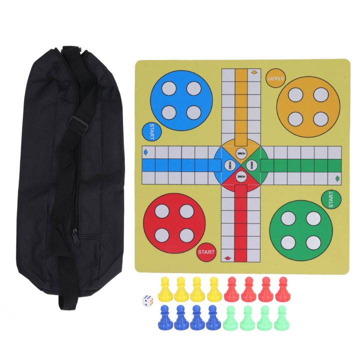 Ludo Chess Set Soft Ludo Board Game 13.78in with 1 Dice for Outdoor ...