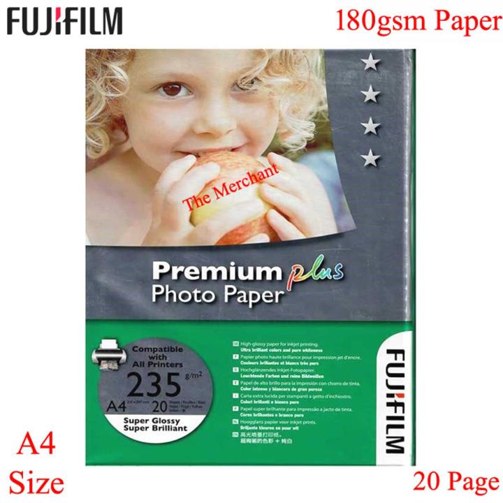 Fujifilm Super Glossy Photo Paper - 180gsm - A4 Size - 20 pages | Daraz ...
