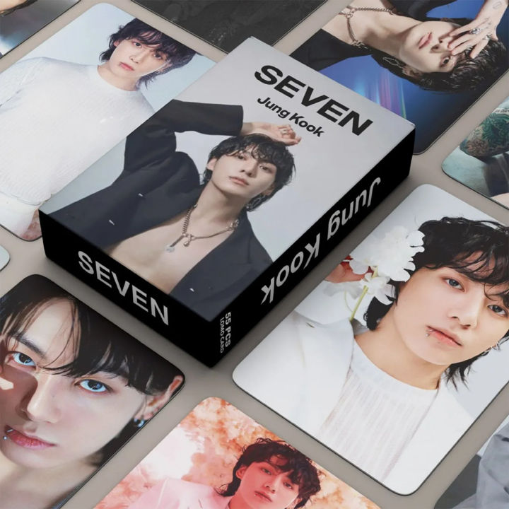 55PCS/BOX KPOP BTS Jung Kook Seven Album Concept Photocard/Lomocard ...