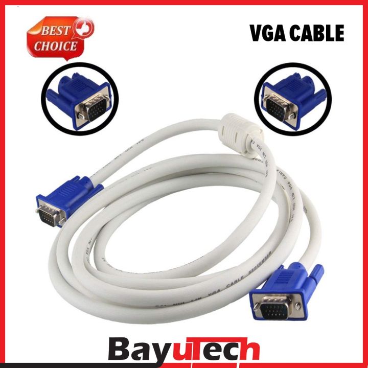 1.5m/3m/5m/10m White 3+4 VGA Cable , TV , PC Monitor , Projector , LED ...