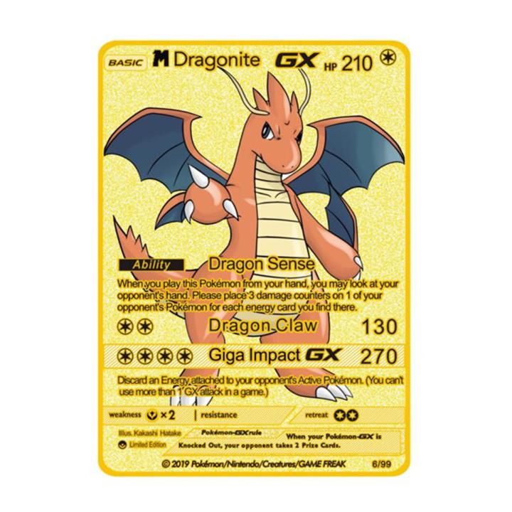 【happy one】2021 NEW Pokemon Vmax GX Metal Card PIKACHU Charizard Golden ...