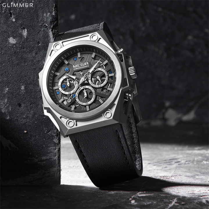 MEGIR 4220 Luxury Men’s Stainless Steel Sports Watch | Chronograph ...