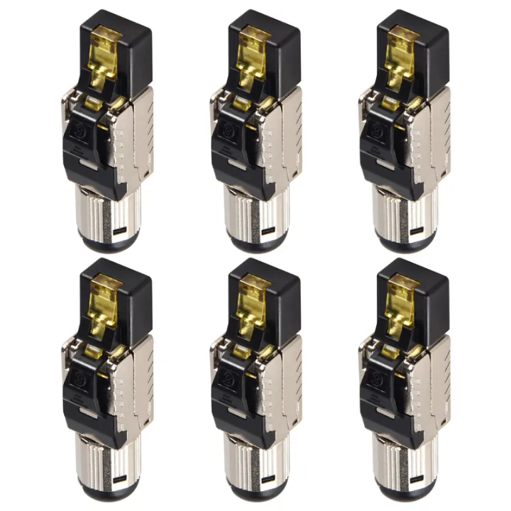 6-Pack Tool Free Shielded RJ45 Cat 8,Cat8 Termination Plug,Cat8 Plug ...