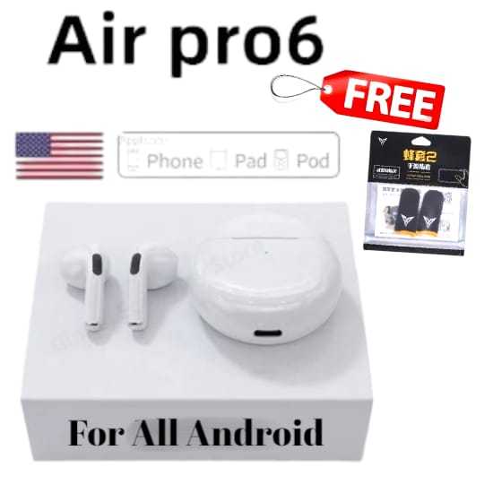 TWS Pro 6 Bluetooth Earphones Wireless Headphones TWS Earburds Sports ...