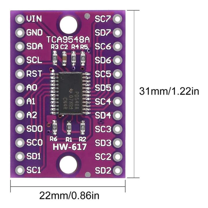 10Pcs TCA9548A I2C IIC Breakout Board Module 8 Channel for Ardu Ino ... 10Pcs TCA9548A I2C IIC Breakout Board Module 8 Channel for Ardu Ino ...
